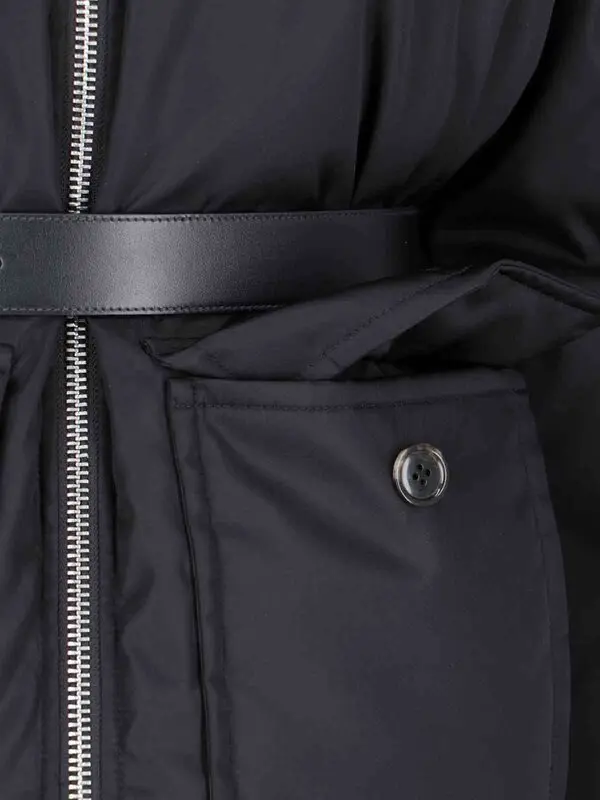 Prada Logo Plaque Belted Jacket