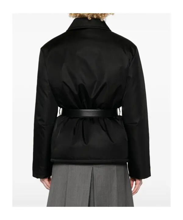Prada Logo Plaque Belted Jacket