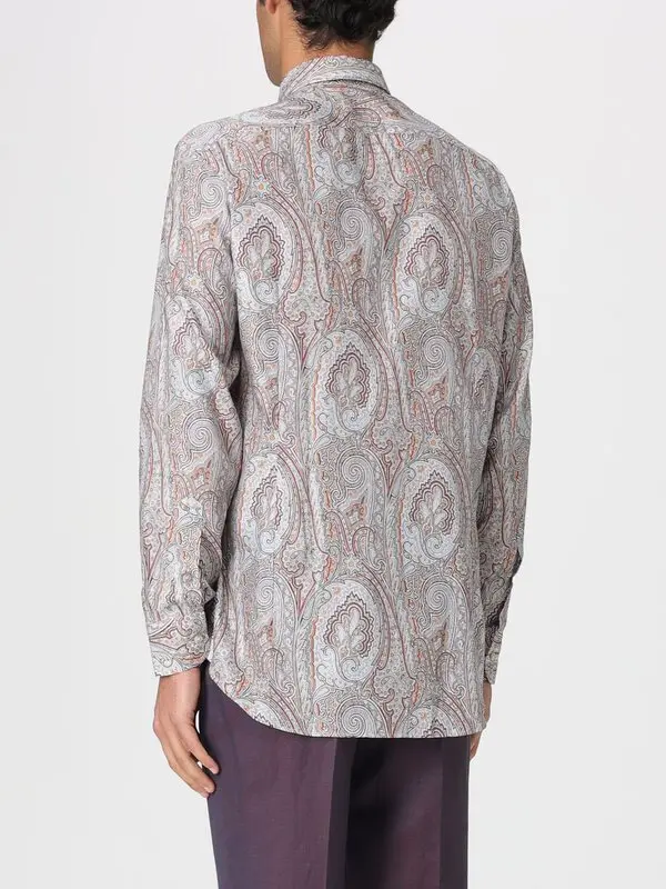 Etro Floral Paisley Long-sleeved Shirt - Gray