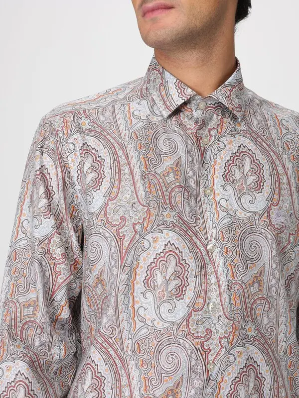 Etro Floral Paisley Long-sleeved Shirt - Gray