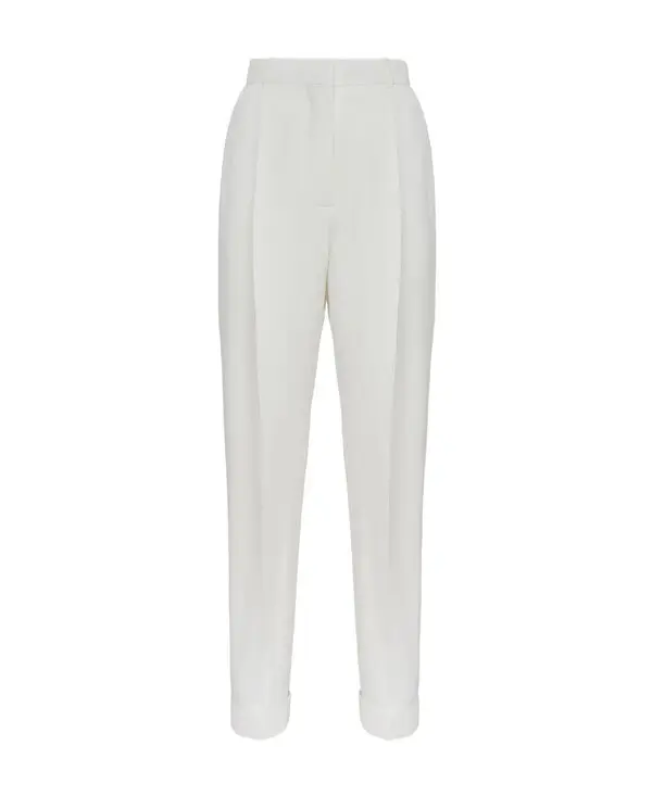 Alexander McQueen Pleat-detail Cotton Trousers