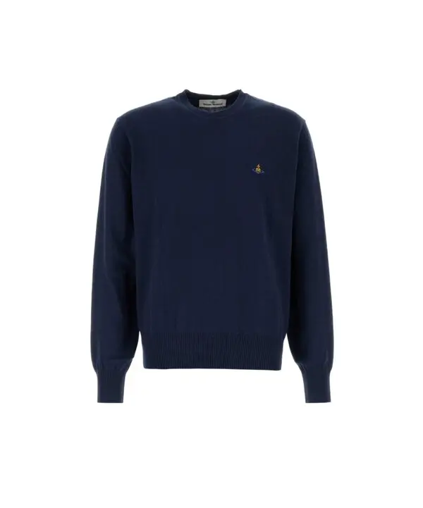 VIVIENNE WESTWOOD Orb Embroidered Crewneck Jumper - Black