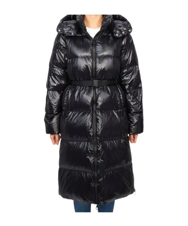 Duvetica Long Down Jacket With Hood And Belt