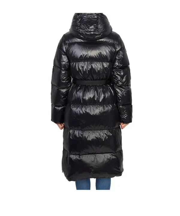 Duvetica Long Down Jacket With Hood And Belt