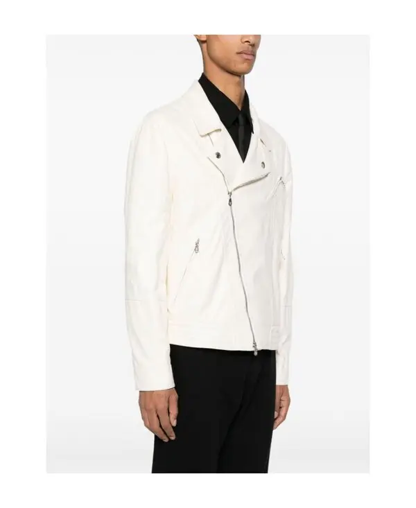 Brunello Cucinelli Paneled Leather Moto Jacket