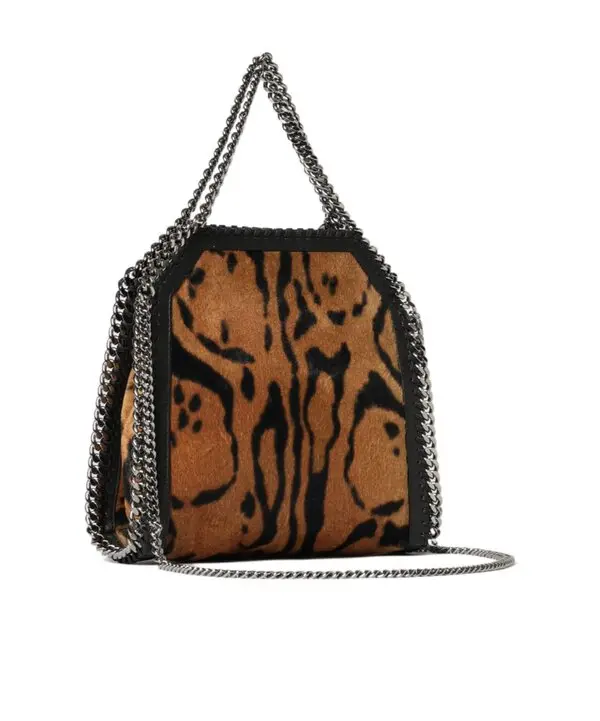 Stella McCartney Mini Falabella Printed Chained Tote Bag - Black