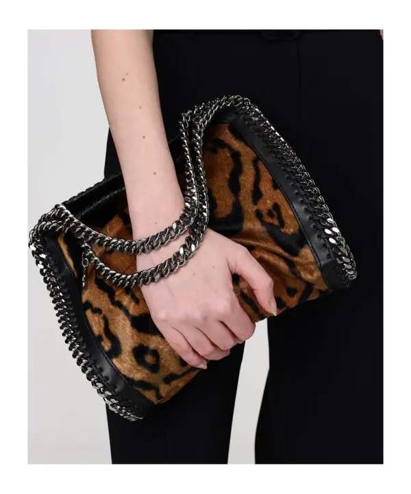Stella McCartney Mini Falabella Printed Chained Tote Bag - Black