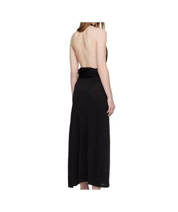 AYA MUSE Zirra V-neck Midi Dress - Black