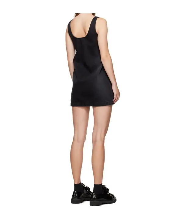 We11Done Off-shoulder Dress With Front Logo Hardware