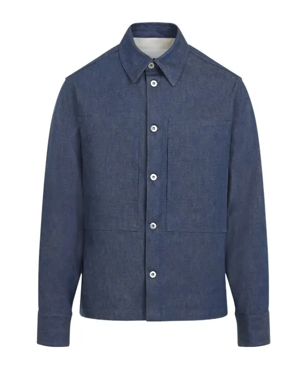 JIL SANDER Elbow Patch Denim Overshirt
