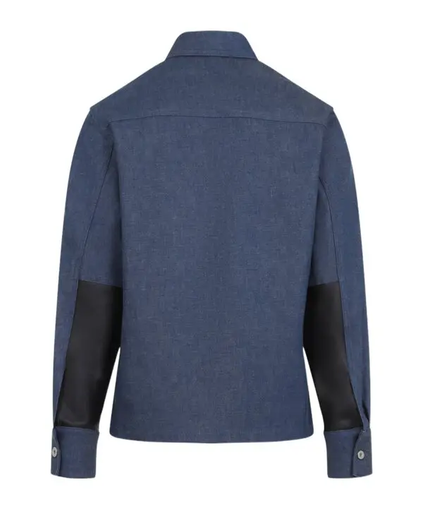 JIL SANDER Elbow Patch Denim Overshirt