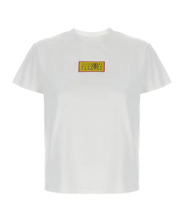 MAISON MARGIELA Crewneck T-shirt With Logo Patch - No