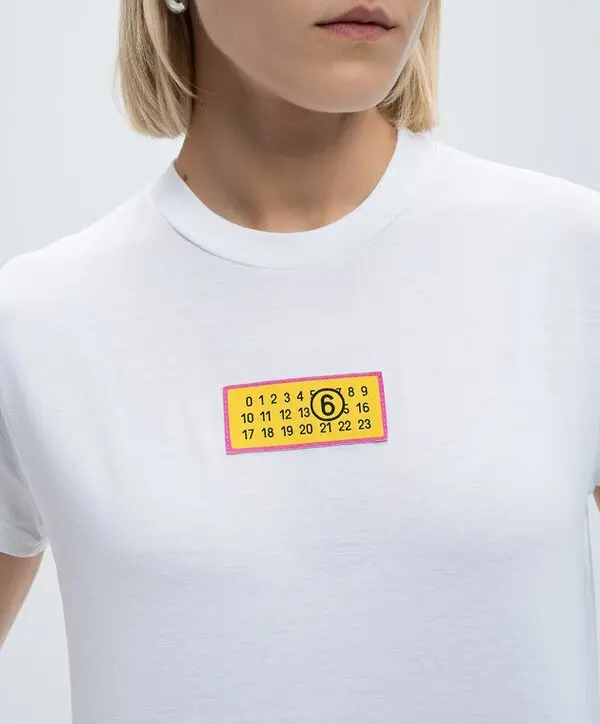 MAISON MARGIELA Crewneck T-shirt With Logo Patch - No