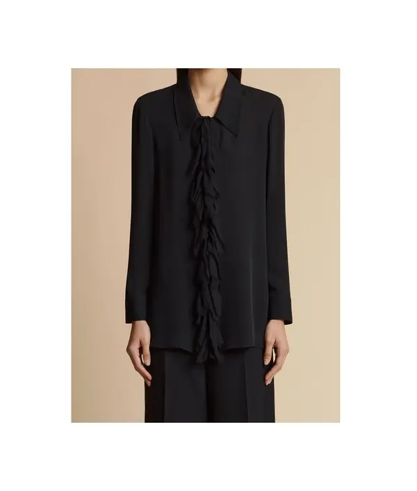 Khaite Luca Long-sleeved Ruffled Shirt