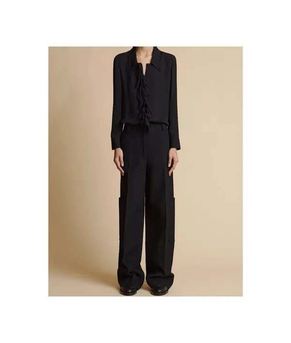 Khaite Luca Long-sleeved Ruffled Shirt