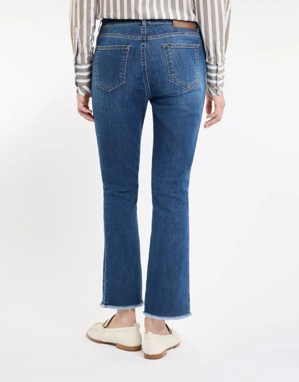 FAY Cropped Jeans With Tassel Hem