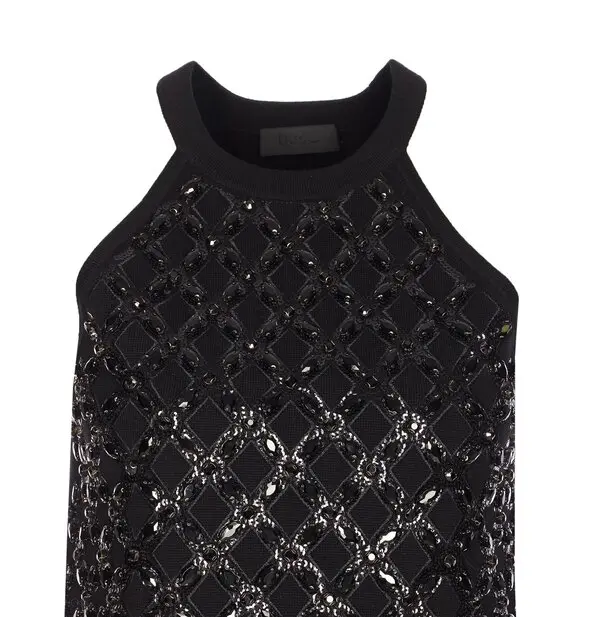 Liu Jo Embellished Sleeveless Round Neck Top