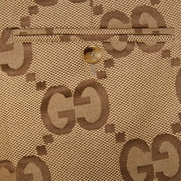 Gucci Jumbo Gg Monogram Tailored Shorts - Camel/ebony
