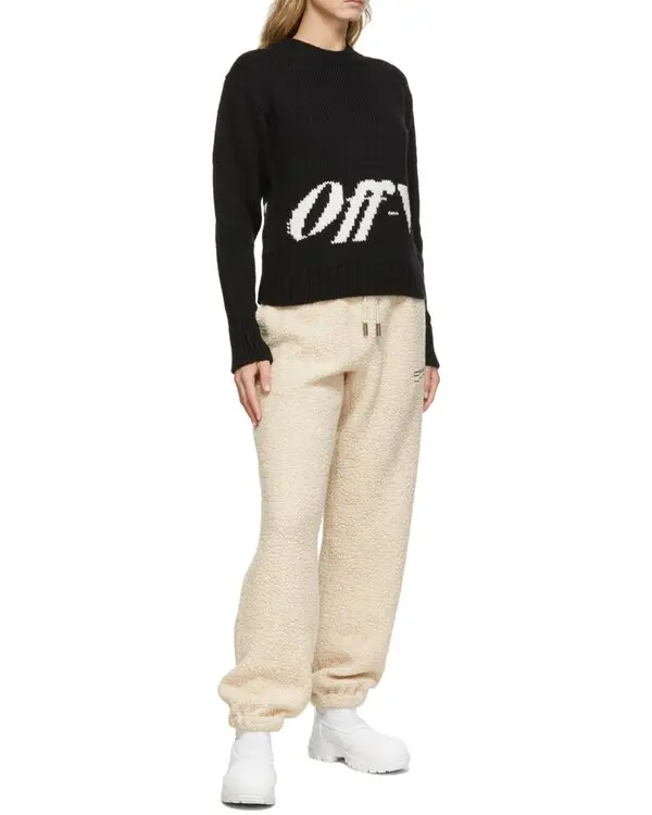 Off-White Logo Intarsia Knitted Jumper