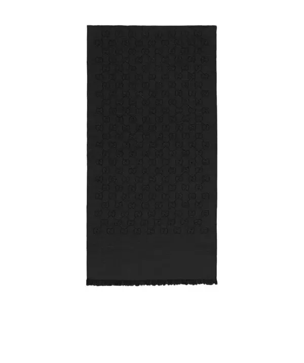 Gucci Jacquard Scarf - Black