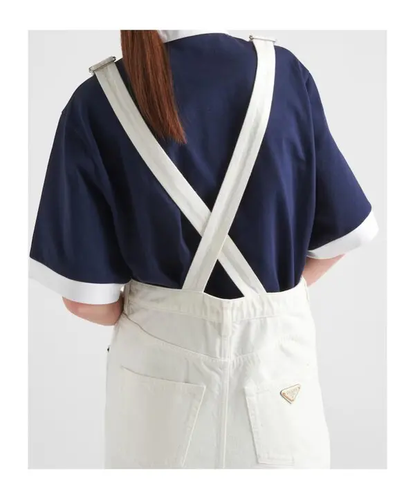 Prada Denim Overall Mini Dress