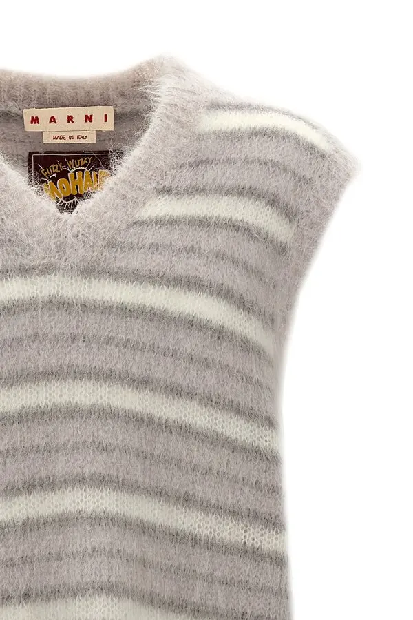 Marni Striped Fuzzy Wuzzy Vest