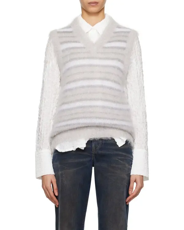 Marni Striped Fuzzy Wuzzy Vest