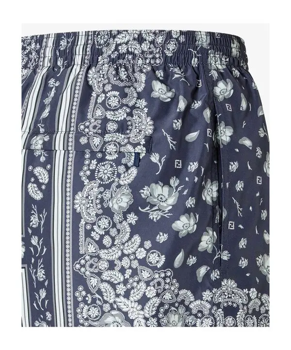 Fendi Printed Nylon Swim Shorts