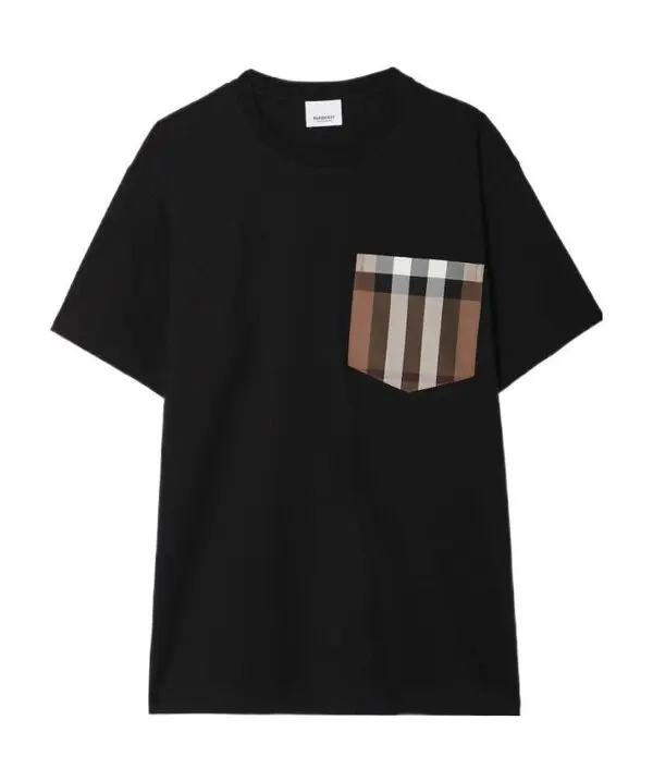 Burberry Carrick Check Pocket T-shirt - Black