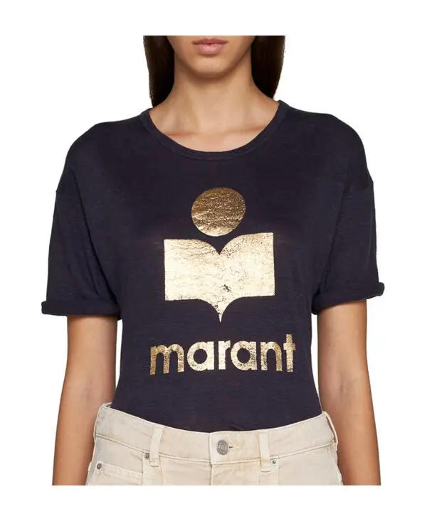 Isabel Marant Étoile Koldi Logo Printed Crewneck T-shirt