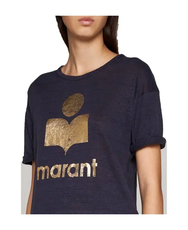 Isabel Marant Étoile Koldi Logo Printed Crewneck T-shirt