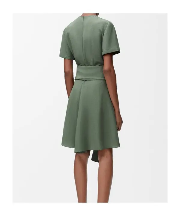 Loewe Pebble Embellished Keyhole Neck Dress - Green