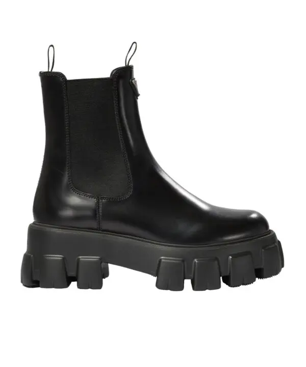 Prada Monolith Round-toe Chelsea Boots