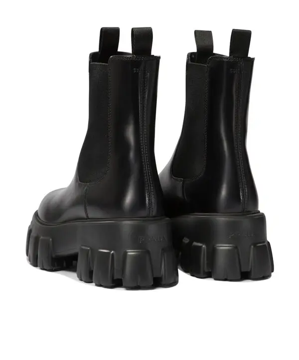 Prada Monolith Round-toe Chelsea Boots