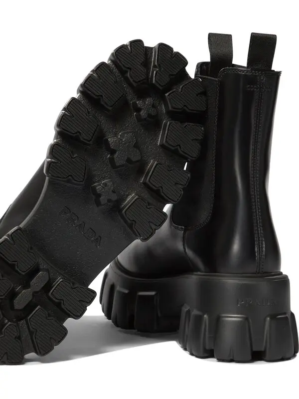 Prada Monolith Round-toe Chelsea Boots