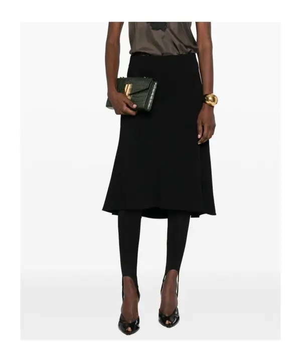 JIL SANDER Asymmetrical Paneled Skirt - Black