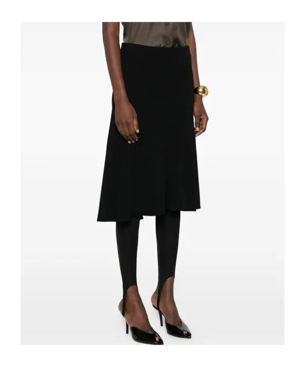 JIL SANDER Asymmetrical Paneled Skirt - Black