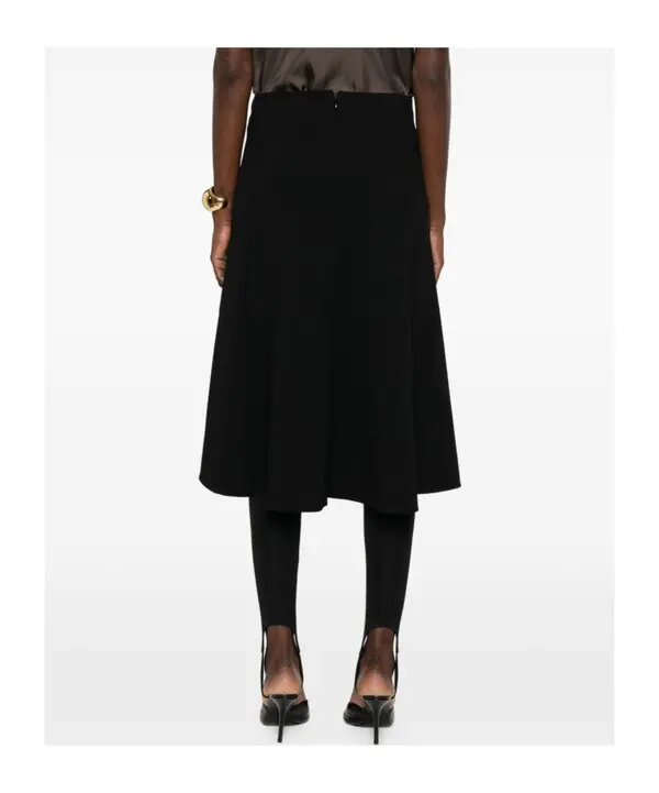 JIL SANDER Asymmetrical Paneled Skirt - Black