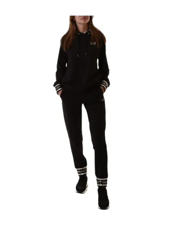 EA7 Core Logo Print Hoodie And Tracksuit Set