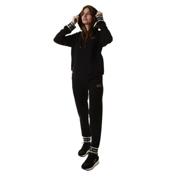 EA7 Core Logo Print Hoodie And Tracksuit Set
