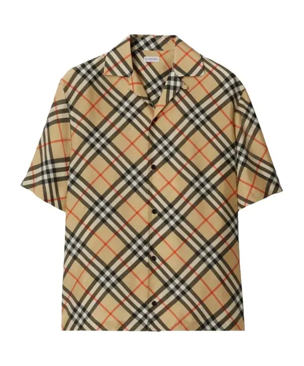 Burberry Nova Check Short Sleeved Shirt - Sand