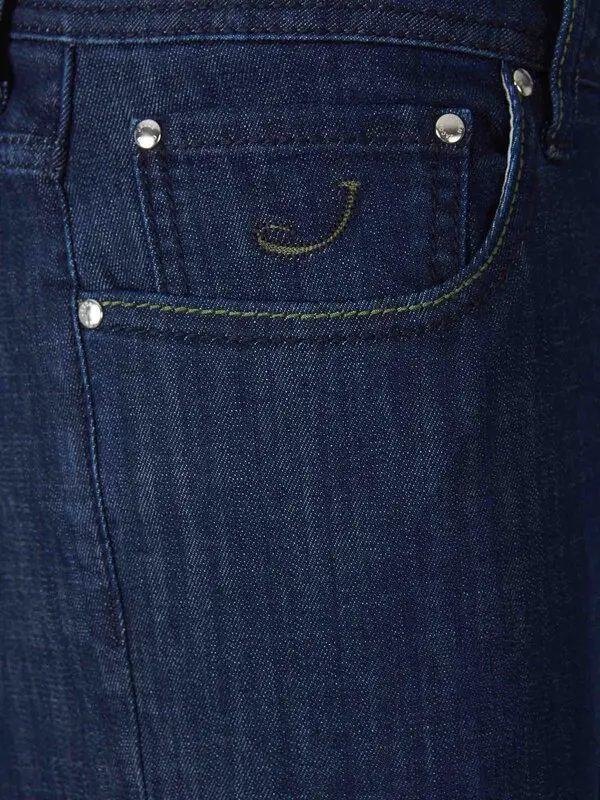 Jacob Cohen Belt-loop Jeans With Logo Detail - Blue Denim