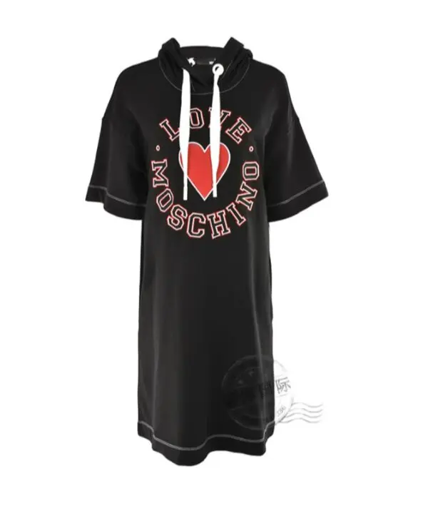 Moschino Letter Print Hooded Dress