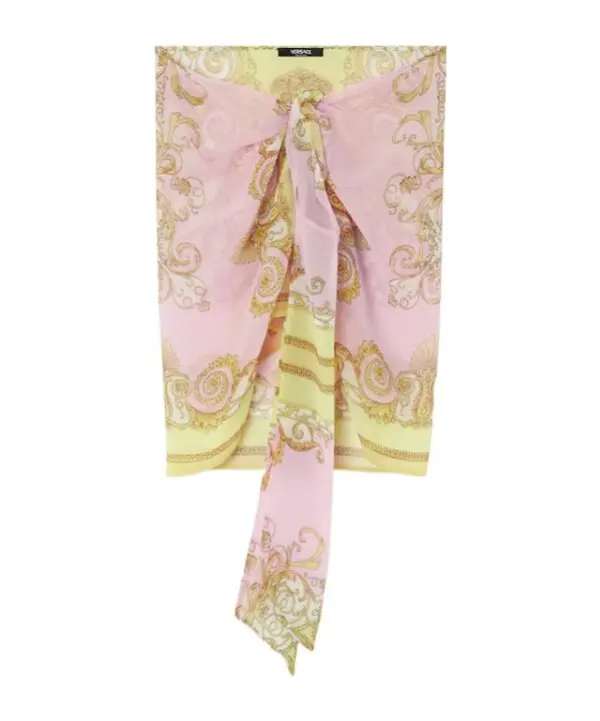 Versace Barocco Print Beach Skirt - Nude