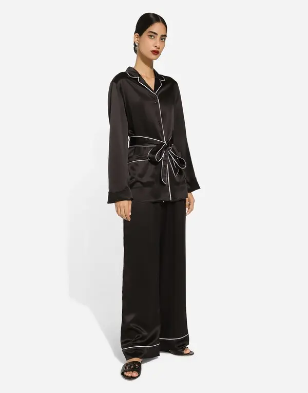 Dolce & Gabbana Contrast Piping Pajama Shirt