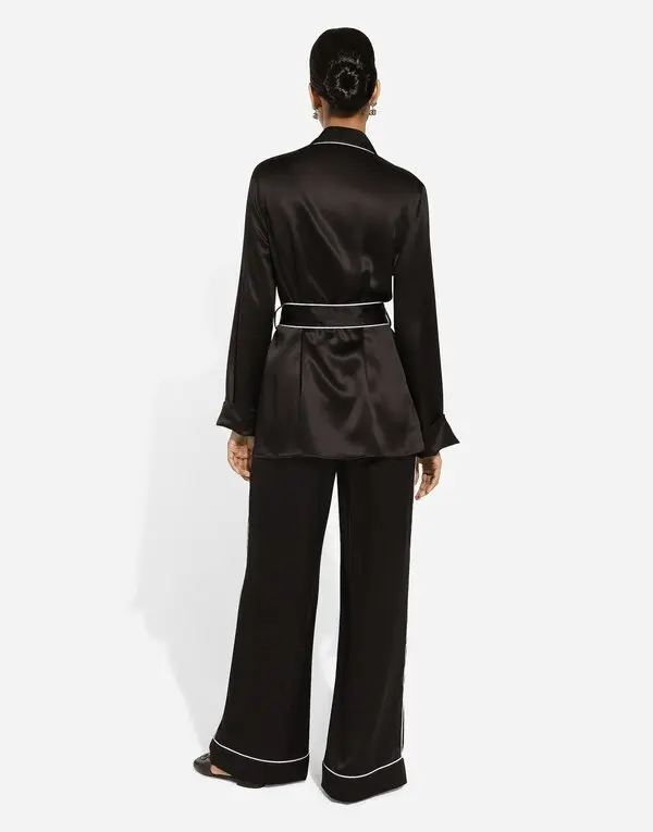 Dolce & Gabbana Contrast Piping Pajama Shirt
