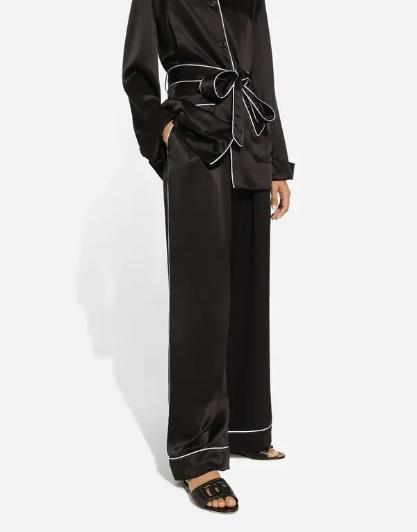 Dolce & Gabbana Contrast Piping Pajama Shirt