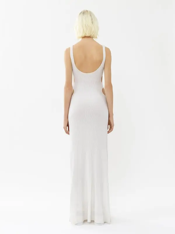 Chloé Cut-out Sleeveless Maxi Dress - White