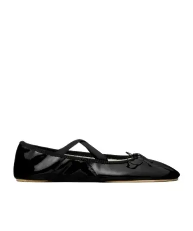 Tory Burch Mary Jane Bow Ballerina Flats - Black