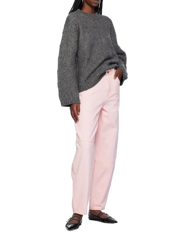 GANNI Bubble Jumper Knit Sweater - Grey